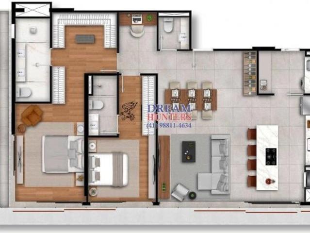Apartamento NOVO, com 2 Suítes, 2 Vagas, Bairro Bigorrilho