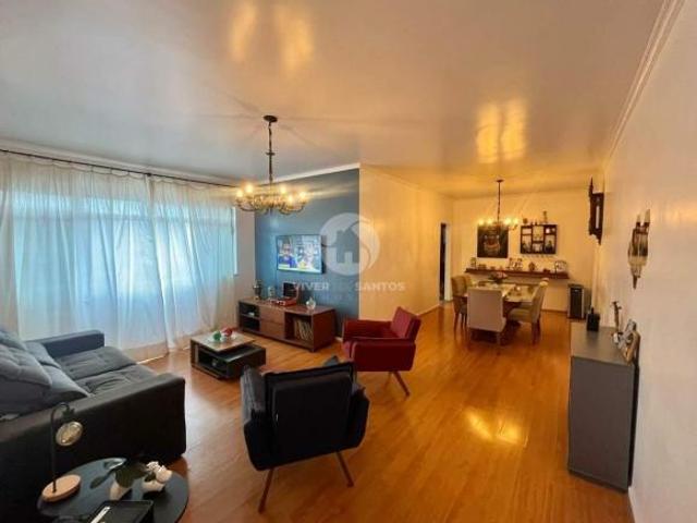 Amplo Apartamento 175m² no Gonzaga – 3 Dorms 1 Suíte, Vista livre prox a praia