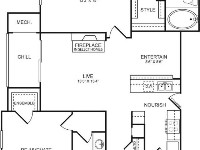 Annapolis Bay 2 Bedroom, 2 Bathroom 1,124 SF 22B