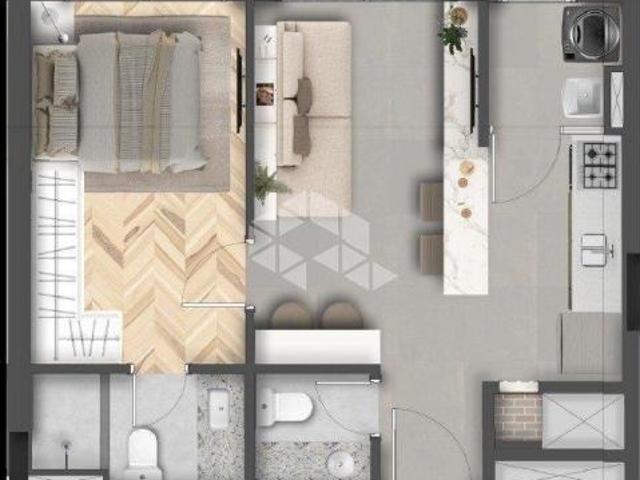 Andar alto com vista, 43,30m² de área privativa