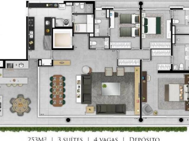 Andar Alto Varanda Cidade Jardim 253m² 3 Suites 4 Vagas Localização VIP
