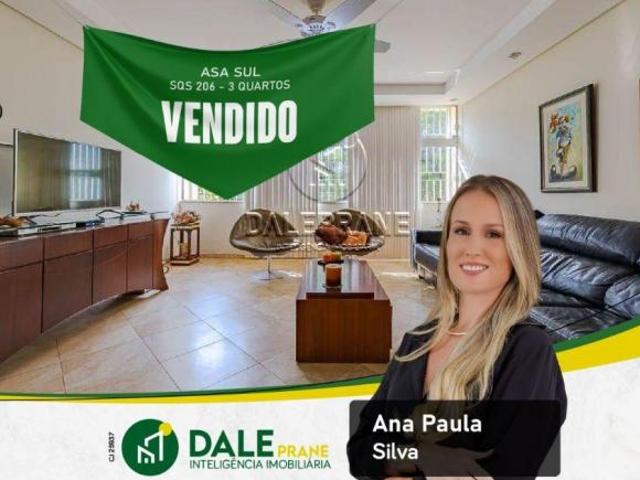 ASA SUL SQS 206 BLOCO D 3 QUARTOS SUITE VAZADO 1 VAGA ANDAR ALTO