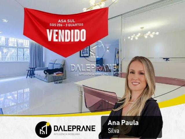 ASA SUL SQS 206 BLOCO D 3 QUARTOS REFORMADO SUITE VAZADO 1 VAGA