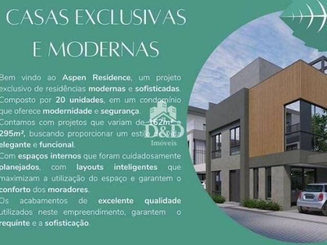 Aspen Residence Casa alto padrão, em condomínio fechado, em Santa Felicidade