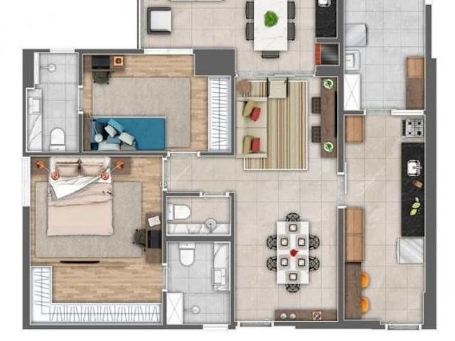 Ap241 apartamento moderno com 87,12 m² e 2 suítes no bairro gonzaga para |