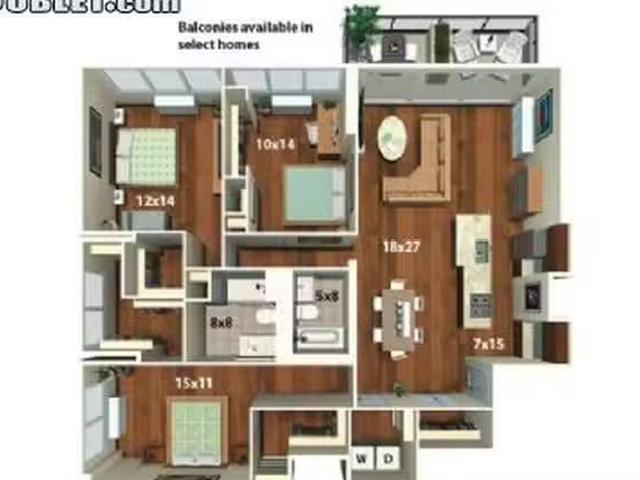 Apartment 3 bedrooms in Art Musuem Area