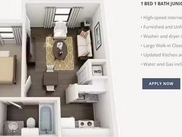 Apartment 1 bedrooms in College Station
