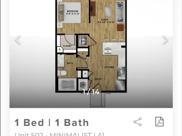 Apartment For Rent – 1Bedroom/1Bathroom