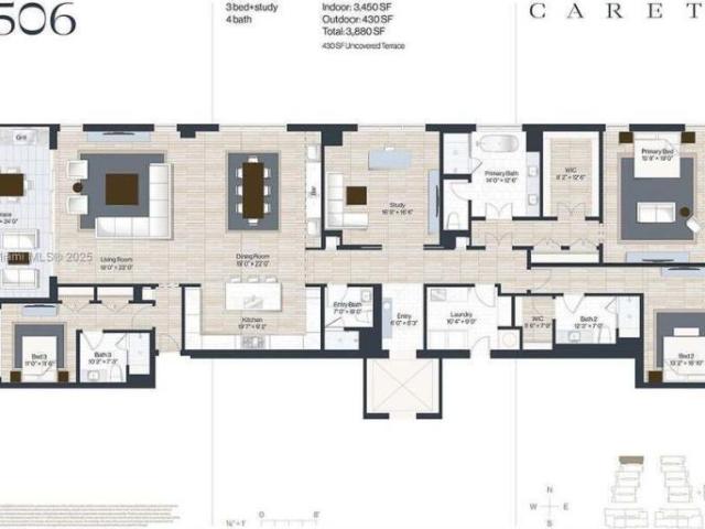 apartment with 3 bedroom, FL FL DS102519189