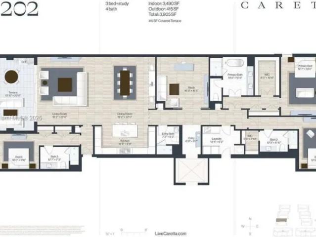 apartment with 3 bedroom, FL FL DS102519264