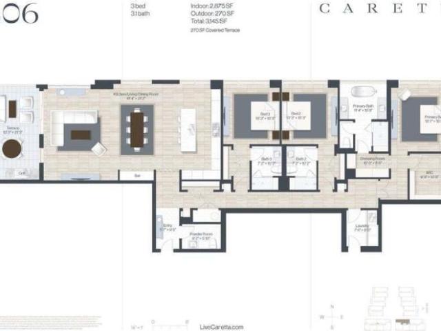 apartment with 3 bedroom, FL FL DS102395576