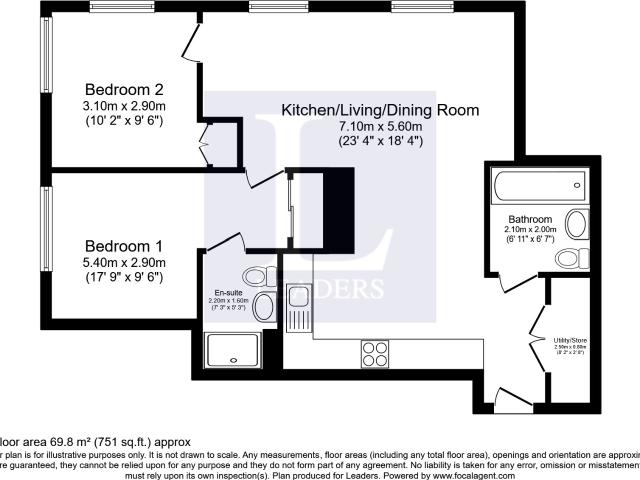 Apartment to rent in Block B High Definition, 3 Red, Salford, M50 | Leaders