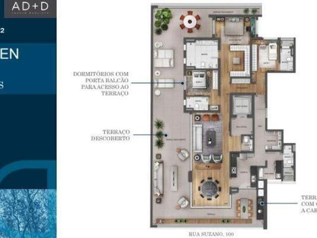 Apartmento garden, 315m², 3 suítes, 4 vagas, Jardim Paulista