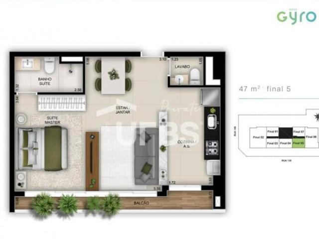 APARTAMENTO 47,62MT 1 SUITE SETOR MARISTA