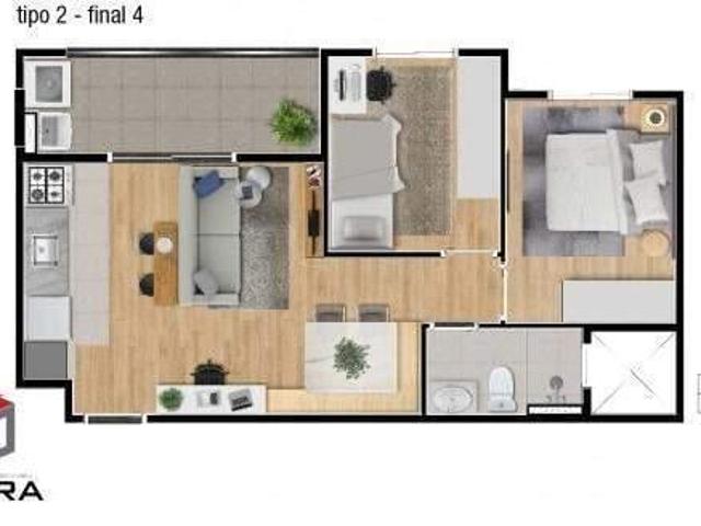 Apartamento 47 m² Localizado No Bairro Humaitá Santo André SP