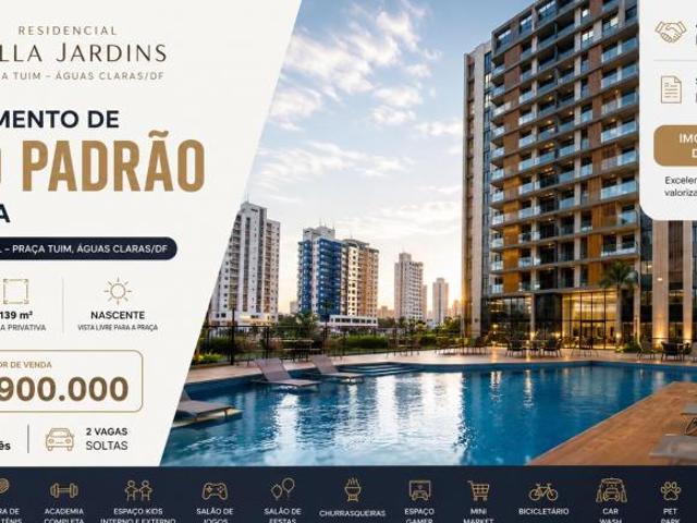 Apartamento 4 Quartos 2 Suítes 139m² Villa Jardins Águas Claras Praça Tuim 2 Vagas Nascente