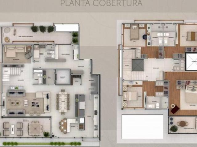 Apartamento 4 Suítes, 4 Vagas Ecoville, Campina Siqueira, Mossunguê, Curitiba