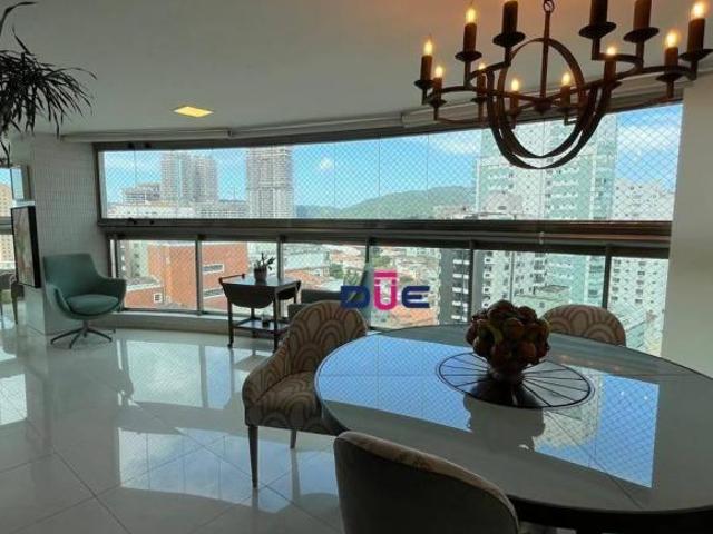 Apartamento 4 suítes, 4 vagas, vista mar, na Ponta da Praia, Santos