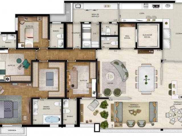 Apartamento 4 Suítes Only Cidade Jardim