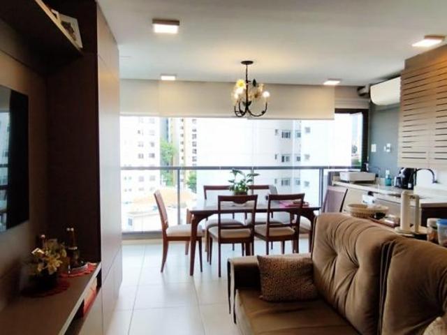 Apartamento 69M², 2Q, 1 Suíte, 2 Banheiros, Cozinha e Sala Integradas, Varanda, Face Norte, Academia