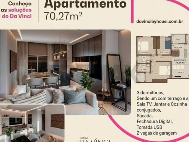 Apartamento 70,27m² com 3dormitórios à venda Franca SP