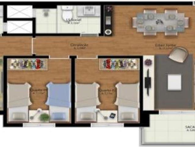 APARTAMENTO 77M² 3 QUARTOS 1 SENDO SUÍTE SACADA COM CHURRASQUEIRA