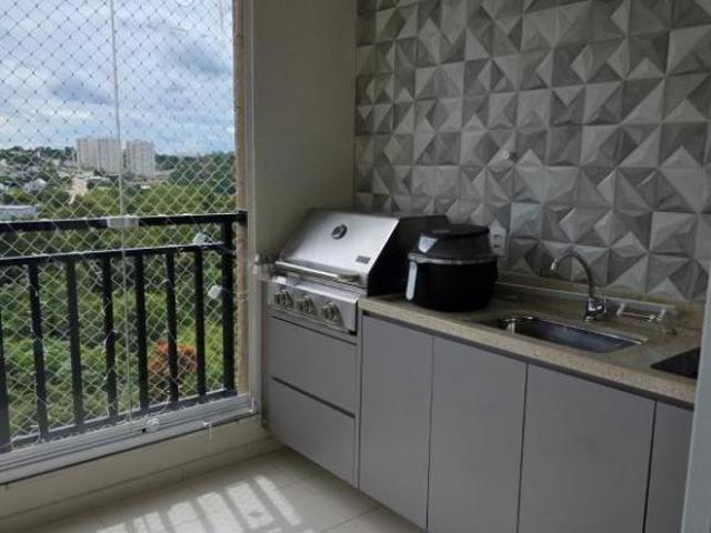 Apartamento 77m² com 2 dormitórios 1 suíte, varanda gourmet, móveis planejados e 2 vagas no Reside