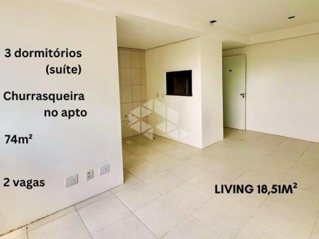 Apartamento 74,50m², 3 dormitórios no bairro Partenon, Porto Alegre