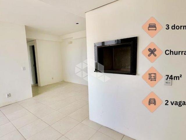 Apartamento 74,56m², com 3 dormitórios no bairro Partenon, Porto Alegre