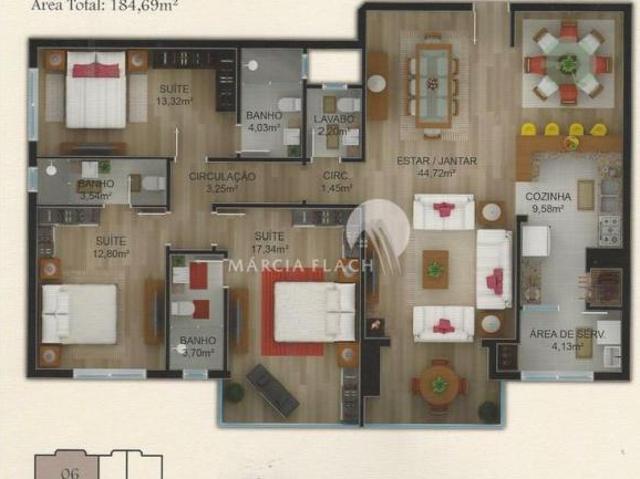 APARTAMENTO 03 DORMITORIOS