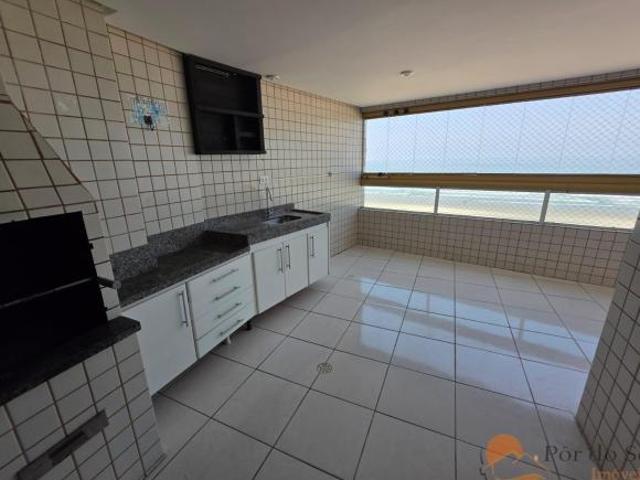 Apartamento 03 dormitórios, 03 suítes, vista mar livre e definitiva Aviação Praia Grande/SP