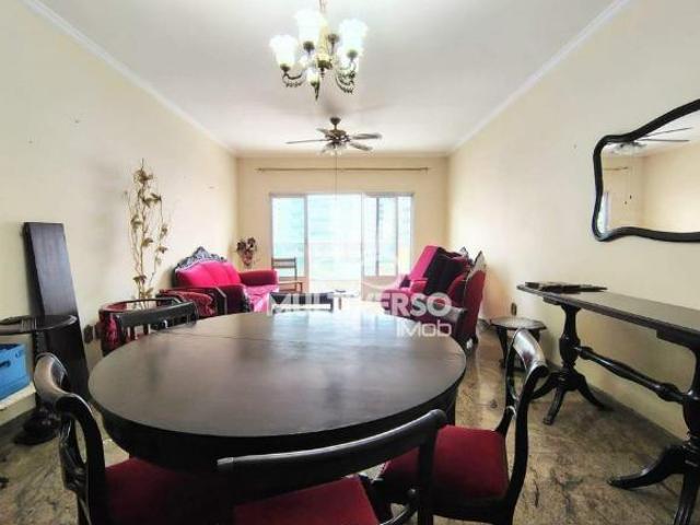 Apartamento 03 Dormitórios + Dependência Completa, Ponta Da Praia, 01 Quadra Da Praia, 145m², Sacada