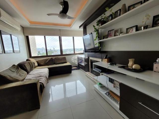 Apartamento 03 dormitórios, sendo 1 suíte, semimobiliado, lareira e churrasqueira a uma quadra da A