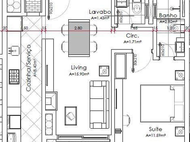 Apartamento 01 Dorm. Bairro Avenida Central