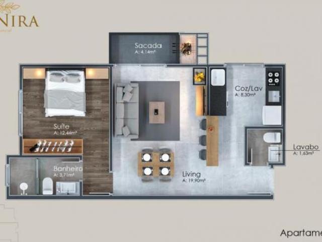 Apartamento 01 Dorm. Bairro Centro