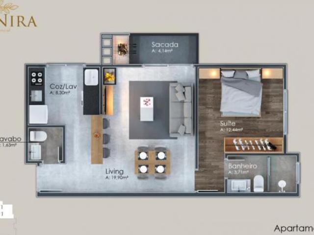 Apartamento 01 Dorm. Bairro Centro
