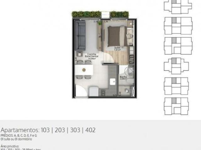 Apartamento 01 Dorm. Bairro Piratini