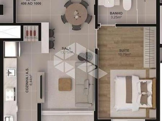 APARTAMENTO 01 DORMITÓRIO SUÍTE PERTO DA UNISC E DO CENTRO