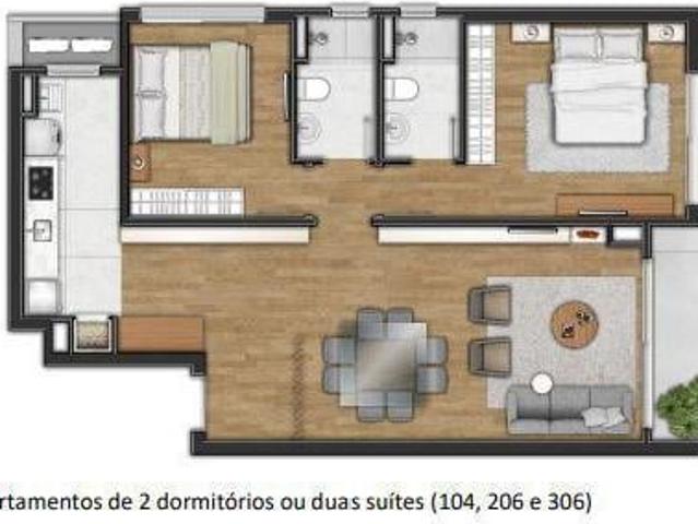 Apartamento 02 Dorm. Bairro Centro