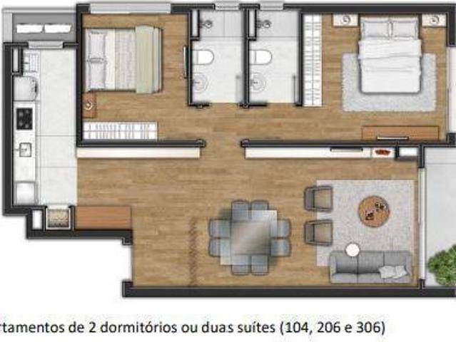 Apartamento 02 Dorm. Bairro Centro