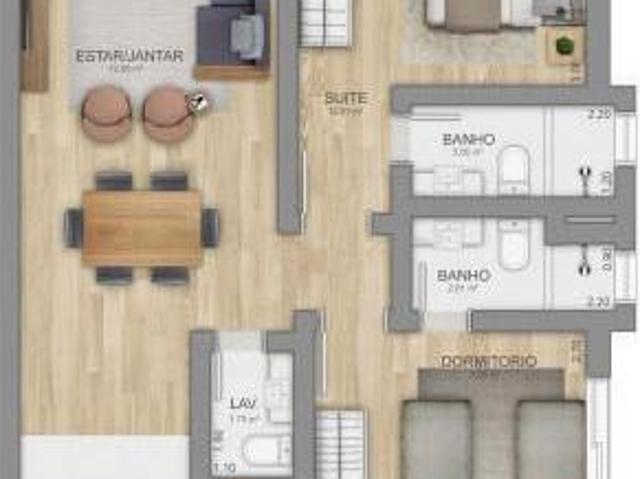 Apartamento 02 Dorm. Bairro Centro