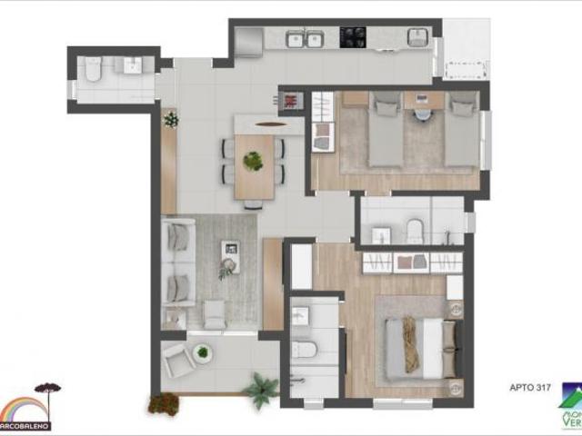 Apartamento 02 Dorm. Bairro Floresta