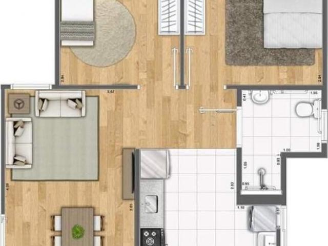 APARTAMENTO 02 DORMITÓRIOS À VENDA NO HM NOVO HORIZONTE 4