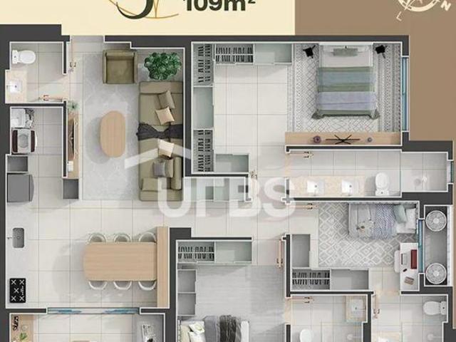 APARTAMENTO 109MT 3 SUITES SETOR NOVA SUIÇA