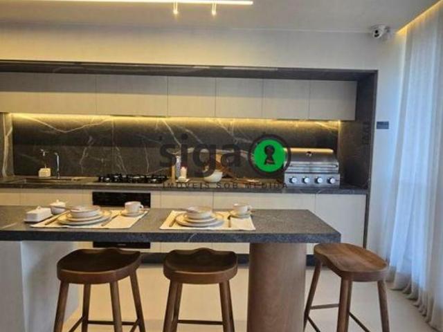 Apartamento 130 m² no Brooklin, 3 suítes, varanda gourmet, quadra de tênis e lazer completo