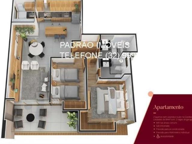 Apartamento para venda em Granbery, Juiz de Fora