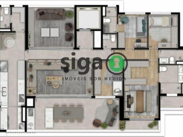 Apartamento 187m² | 4 Dormitórios com Varanda e Lazer no Brooklin, próximo a Berrini