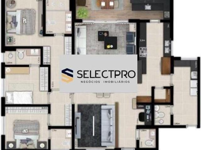Apartamento 195m² 3 suítes | 5 vagas