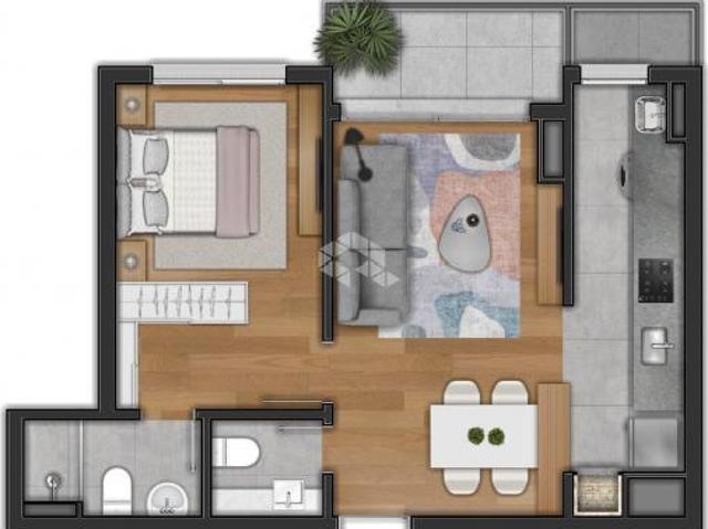 Apartamento 1 dormitório, 61,39m², 1 vaga, a 400 metros da Catedral de Canela