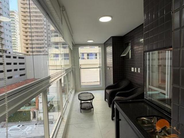 Apartamento 1 Dormitório com Suíte e Sacada Gourmet – Semi Mobiliado no Canto do Forte, Praia Grande